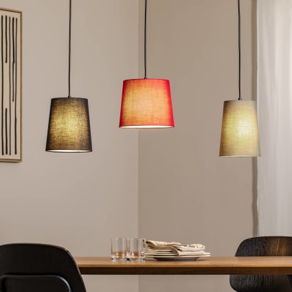Lampada a sospensione in tessuto Ocra Amilia | Maisons du Monde