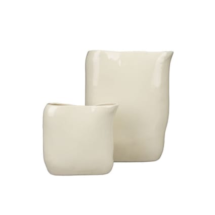 Vase et Pot en céramique beige Edna | Maisons du Monde