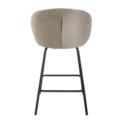 Set di 2 sgabelli in tessuto misto con gambe in metallo, altezza 89 cm ...