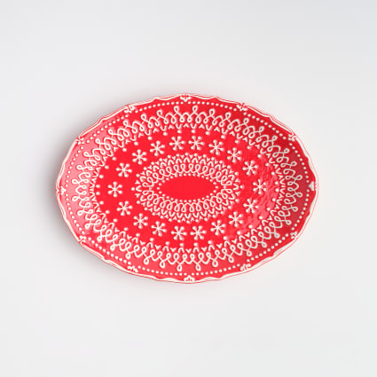 Servierplatte aus Dolomit 31x22x3 cm, Rot Gingerjoy | Maisons du Monde