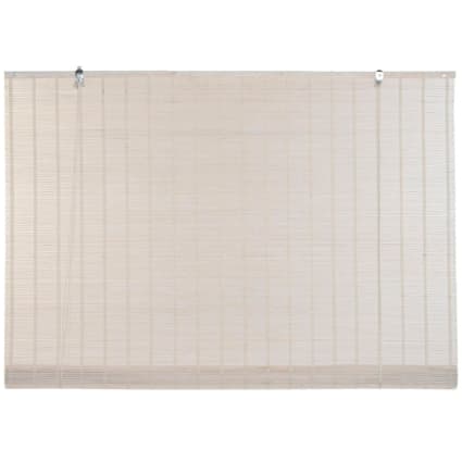 Store enrouleur intérieur en bambou blanc 120x2x230cm | Maisons du Monde