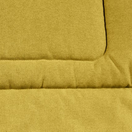 Banquette lit bz 140x190 cm en tissu jaune et matelas 12 cm – buzzy ...