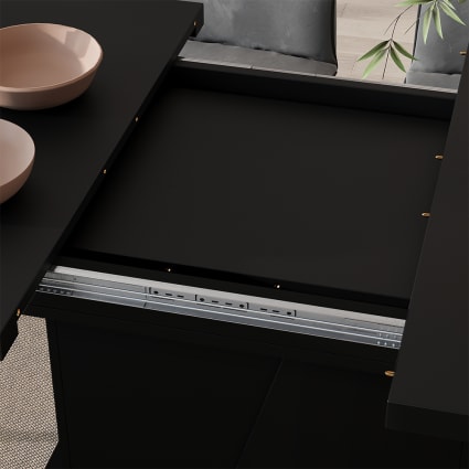 Esstisch ausziehbar Schwarz 120x77.3cm | Maisons du Monde