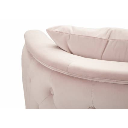 Canapé Fixe 2 Places Tissu Rose 127x74x71h cm Cappa | Maisons du Monde