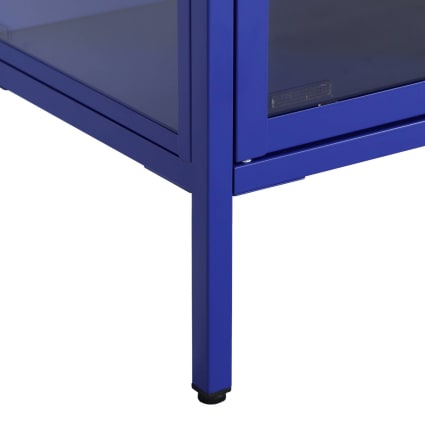 Mueble de tv industria de metal y vidrio templado con 3 puertas ...