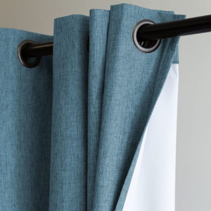 Cortina opaca 100% ollaos azul mc56 130x260 | Maisons du Monde