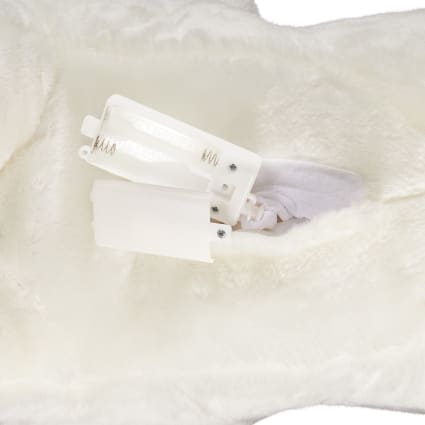 Cavallo a dondolo peluche, struttura acciaio 30x69,5x56 cm bianco ...