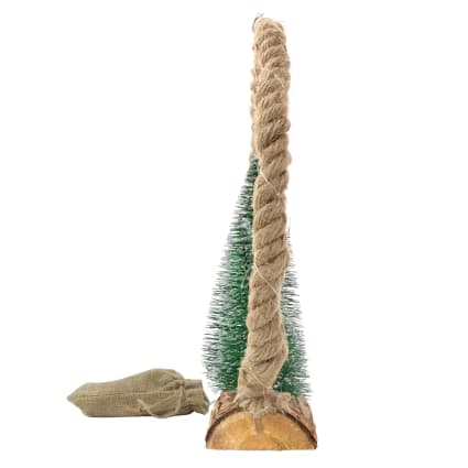 Círculo de yute con 30 LEDs blanco cálido decoración navideña 3 abetos ...