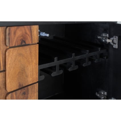 Meuble bar en bois de manguier massif et effet tridimensionnel Sheezam ...