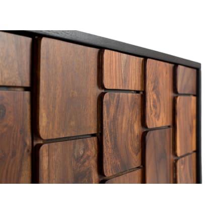 Sideboard mit zwei Türen und geometrischen Mustern aus Sheezam-Holz ...
