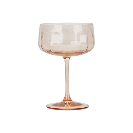 Lot de 4 coupes en verre 36,5cl rose Riviera | Maisons du Monde