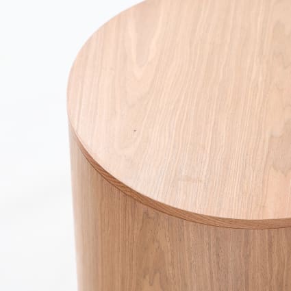 Set de 2 tables basses rondes en bois massif avec rangement | Maisons ...