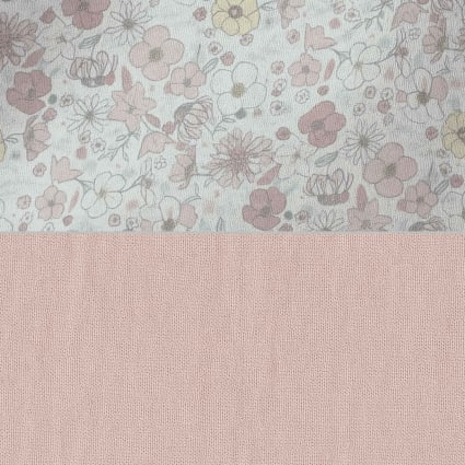 Set 3 cojines (luna, estrella, corazón) estampado flores rosa Libery ...