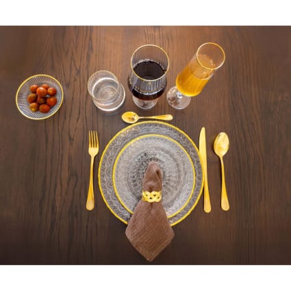 Copas de champán con borde dorado 210 ml - lote de 6 | Maisons du Monde