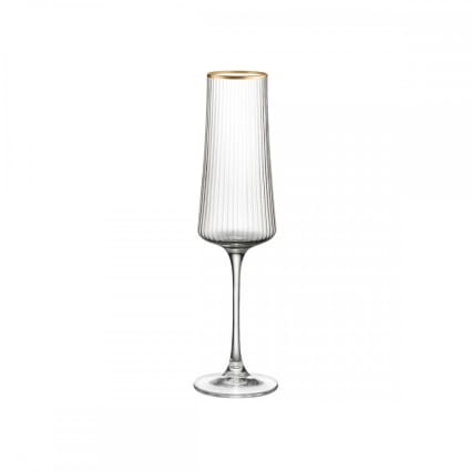 Copas de champán con borde dorado 210 ml - lote de 6 | Maisons du Monde