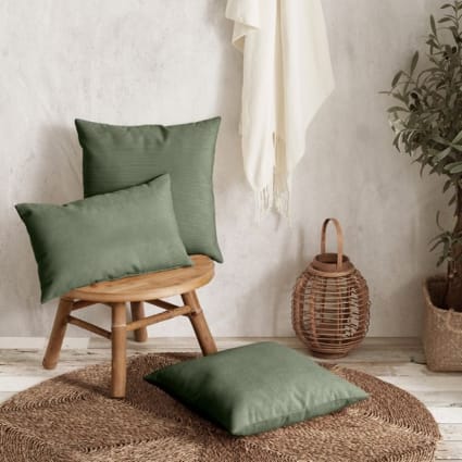 Coussin décoratif uni couleur gris clair, dimensions 50x30 cm Dune ...