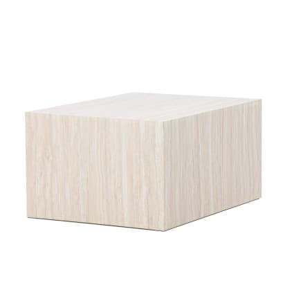 Table basse en mdf effet travertine york 40 x 60 x 80 cm | Maisons du Monde