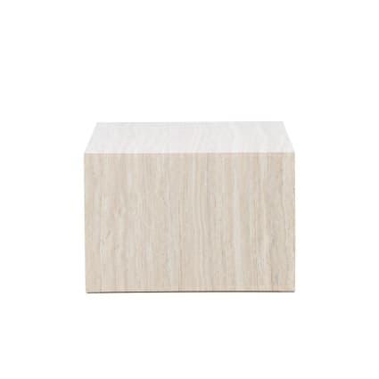 Table basse en mdf effet travertine york 40 x 60 x 80 cm | Maisons du Monde