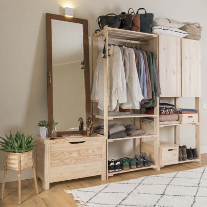 Armoire de rangement en pin massif nova 76.5 x 40.5 x 79.5 cm | Maisons du Monde