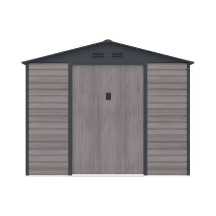 Cabane de jardin acier gris anthracite Adelmo | Maisons du Monde