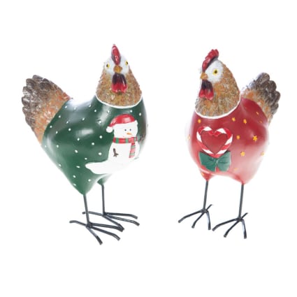 Poule Pull Noël multicolore en résine | Maisons du Monde