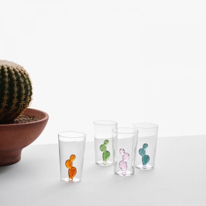 Verre long cactus Rose | Maisons du Monde