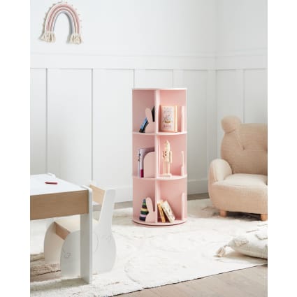 Libreria girevole 94 cm Rosa pastello Caney | Maisons du Monde