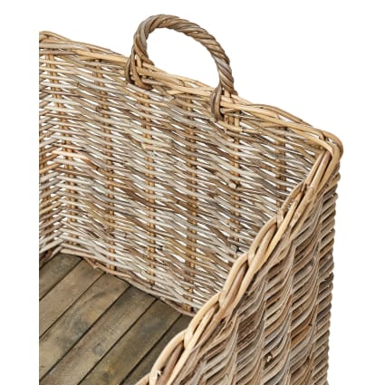 Set di 2 cestini con ruote Rattan Naturale Kitim | Maisons du Monde