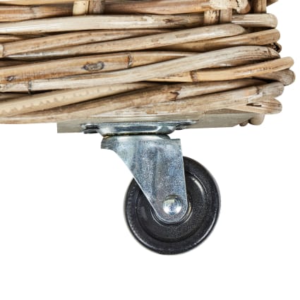 Set di 2 cestini con ruote Rattan Naturale Kitim | Maisons du Monde