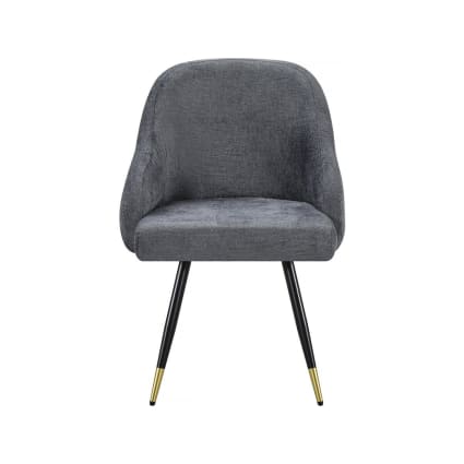 Lot de 2 chaises de salle à manger en tissu gris 60 x 62 x 88 cm Harmony | Maisons du Monde