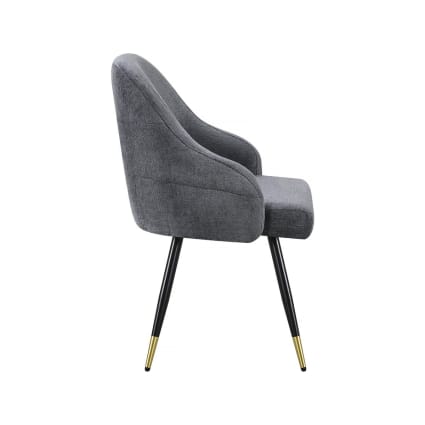 Lot de 2 chaises de salle à manger en tissu gris 60 x 62 x 88 cm Harmony | Maisons du Monde