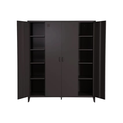 Armario/vestidor industria de metal 4 puertas, 10 estantes, 1 barra ...