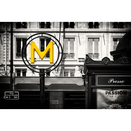 Tableau paris m comme metro imprimé sur toile 90x60 cm | Maisons du Monde