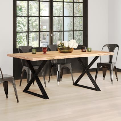 Mesa rectangular de madera maciza de acacia para 6 personas Gia | Maisons du Monde