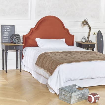 Shabby-Chic-Kopfteil aus Polyester-Samt Caramel Bastide | Maisons du Monde