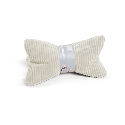 Coussin de lecture cale-tête velours cotelé beige 42x22cm Shara ...