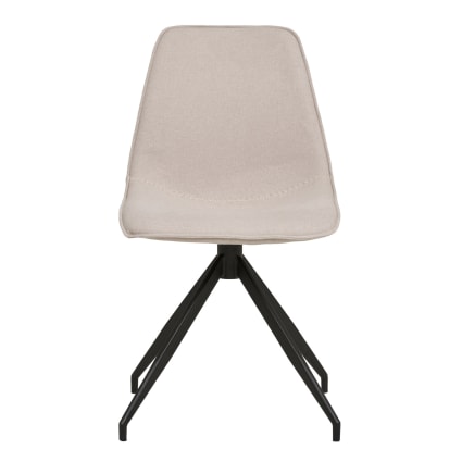 Sedia girevole a 360° in tessuto beige (x2) Andy | Maisons du Monde