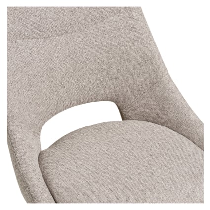 Sedia girevole in tessuto color sabbia (x2) Zum | Maisons du Monde