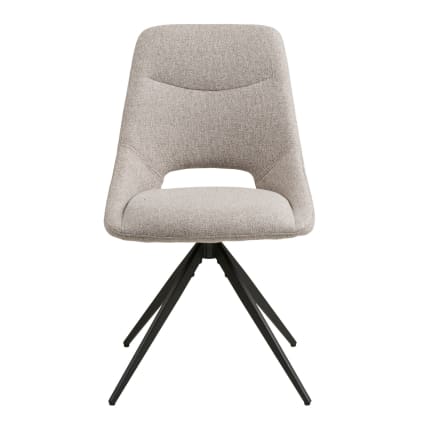 Sedia girevole in tessuto color sabbia (x2) Zum | Maisons du Monde