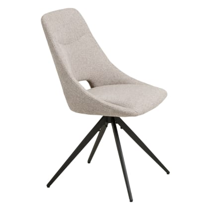 Sedia girevole in tessuto color sabbia (x2) Zum | Maisons du Monde