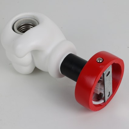 Applique murale enfant métal blanc design main cartoon, E27 17cm ...