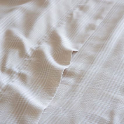 Juego de sábanas Satén algodón 200 hilos Beige 250x270 Cama 160 Nervion ...