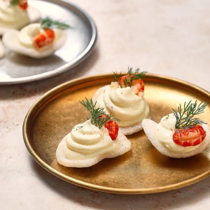 Lot de 6 assiettes argent en métaux 17cm Serve | Maisons du Monde