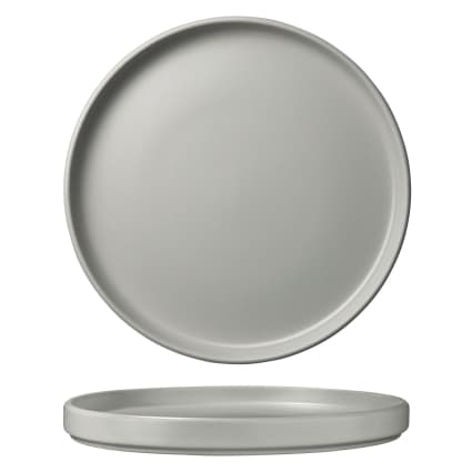 Juego de vajilla para 6 personas, 24 piezas apilables, gris Una ...