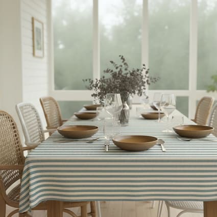 Tovaglia 100% Cotone Blu 140x250 cm Horizon | Maisons du Monde