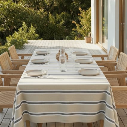 Tischdecke aus 100% Baumwolle 140x140 cm Beige Dune | Maisons du Monde