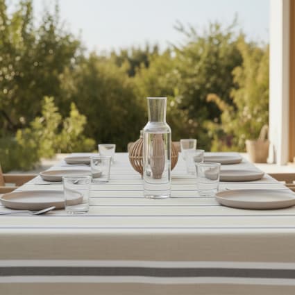 Tischdecke aus 100% Baumwolle 140x140 cm Beige Dune | Maisons du Monde