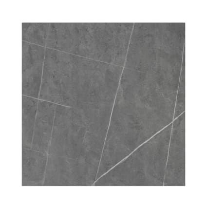 Mesa baja cuadrada tapa porcelanico gris y pata negra Angelica ...
