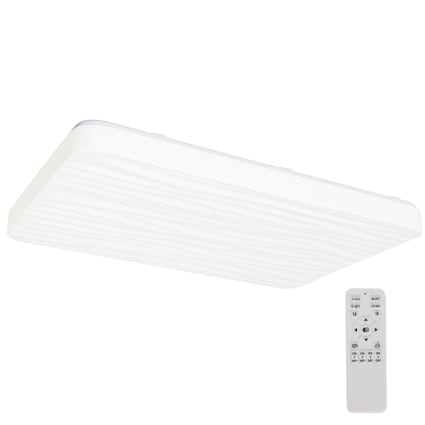 Plafonnier LED rectangulaire 90W, dimmable, télécommande 945×645mm Wave ...