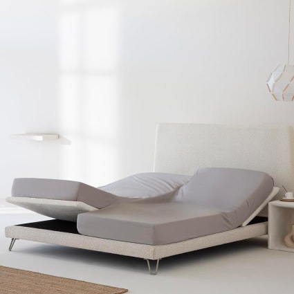 Sábana Bajera Ajustable Camas Dobles articuladas 160 x 190/200 GRIS Articulada noa | Maisons du ...